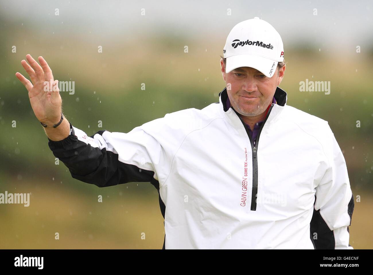Swedens peter hanson day two barclays scottish open hi-res stock ...