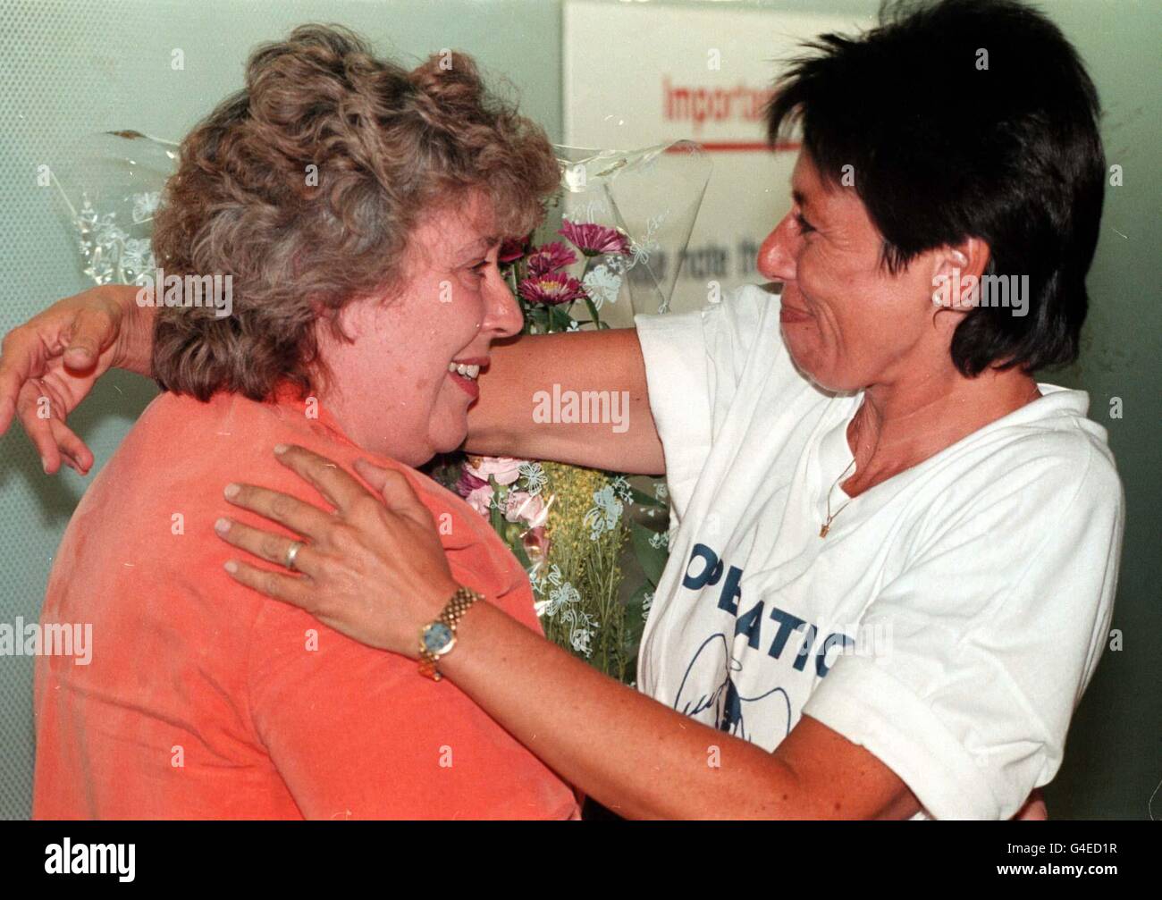 Charity worker Sally Becker is reunited with her mother Carol Radford ...