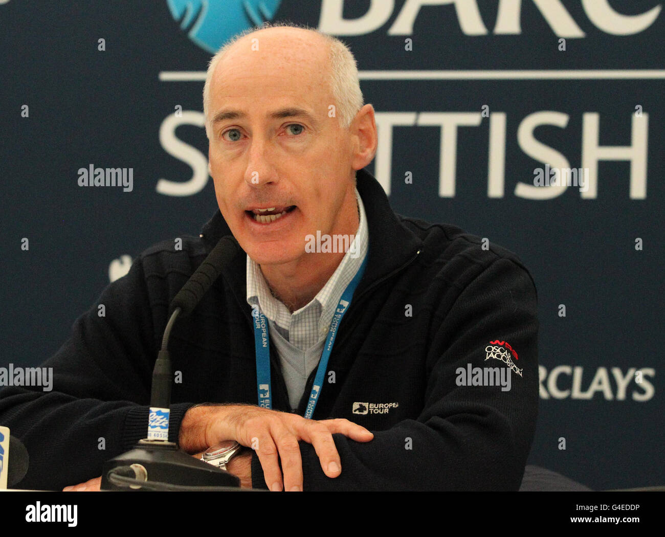 Tournament Director Mike Stewart during a Press Conference at the ...