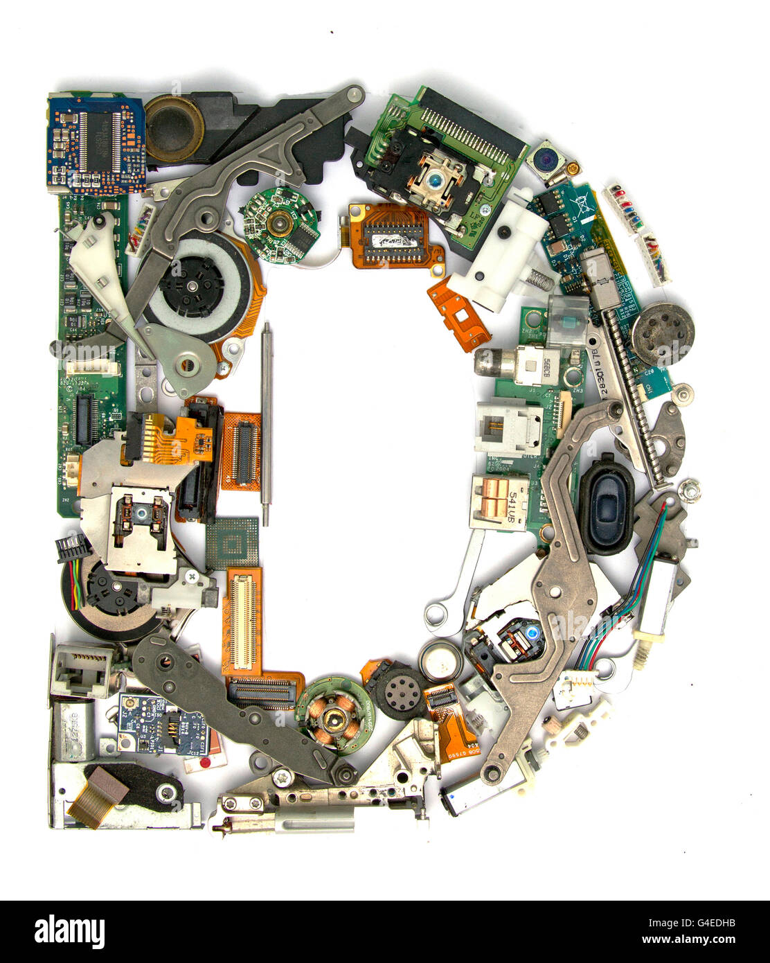 letters made old electronics Stock Photo - Alamy