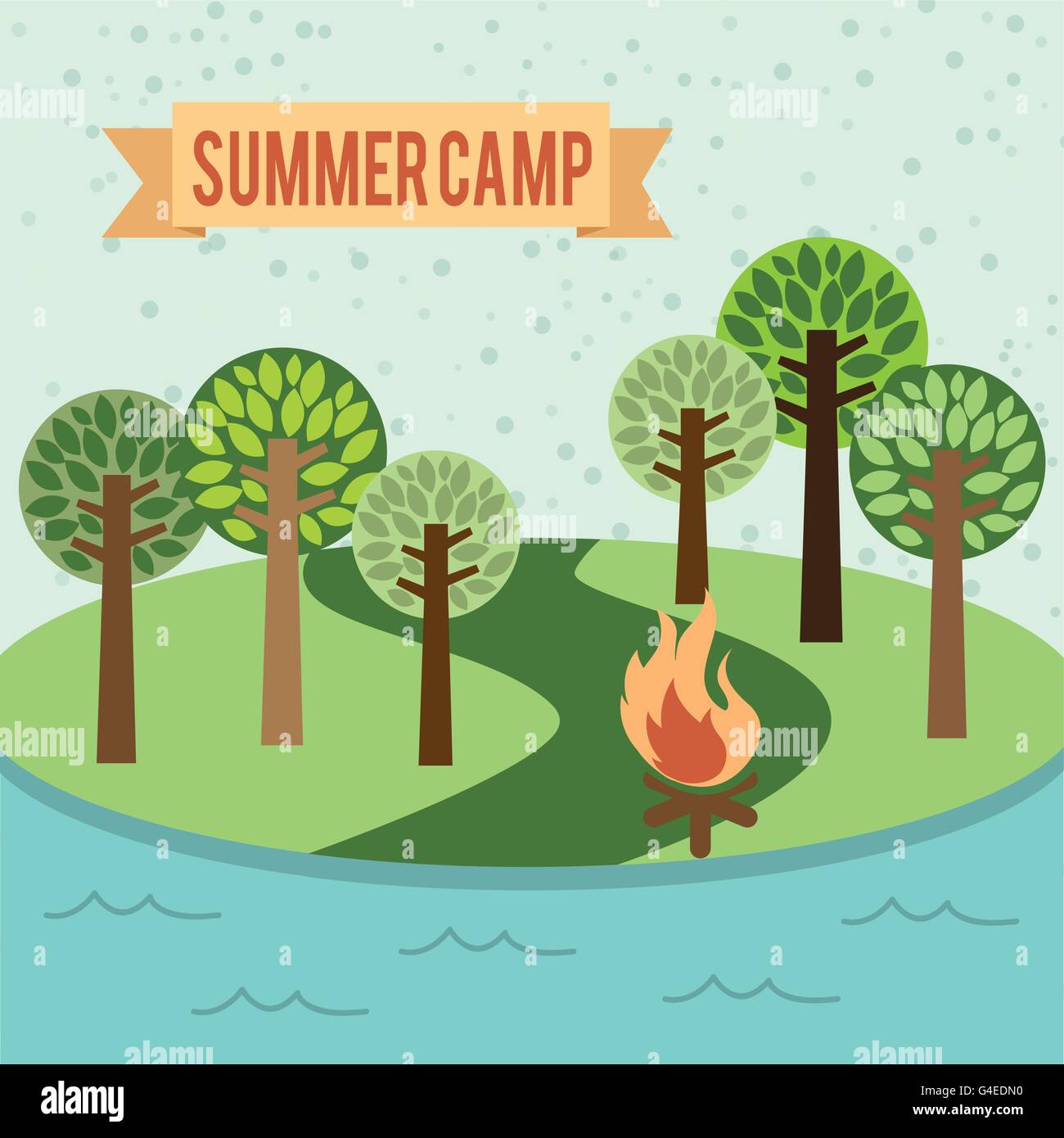summer camp design Stock Vector Image & Art - Alamy