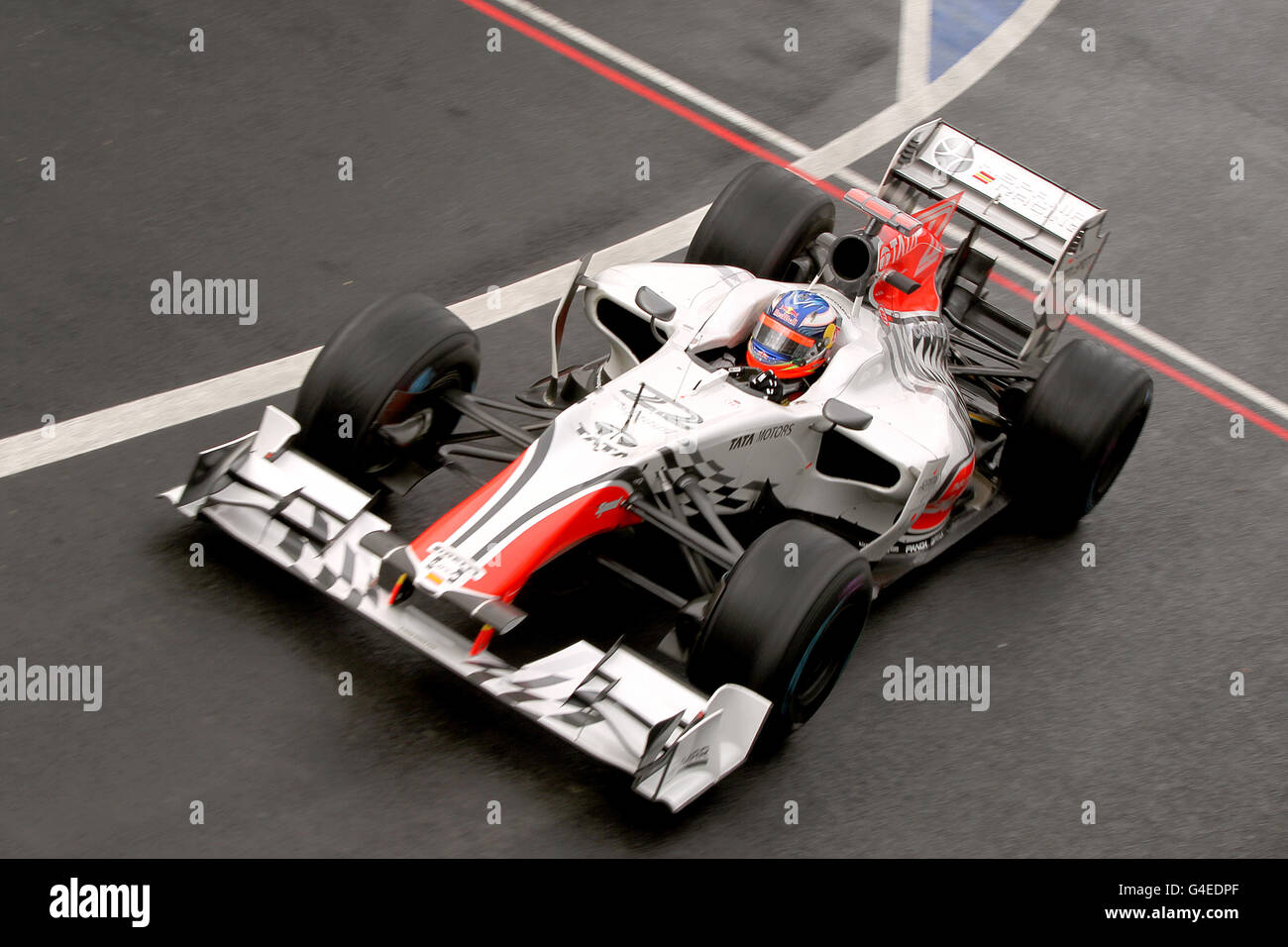 HRT Cosworth-Team's Daniel Ricciardo during practice of the Santander ...