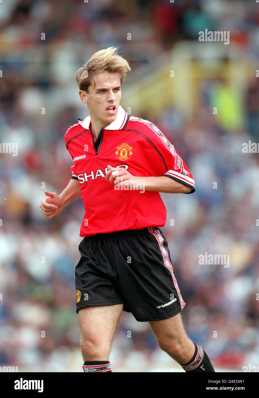 PA NEWS PHOTO 25/7/98 MANCHESTER UNITED'S PHILIP NEVILLE DURING A PRE ...