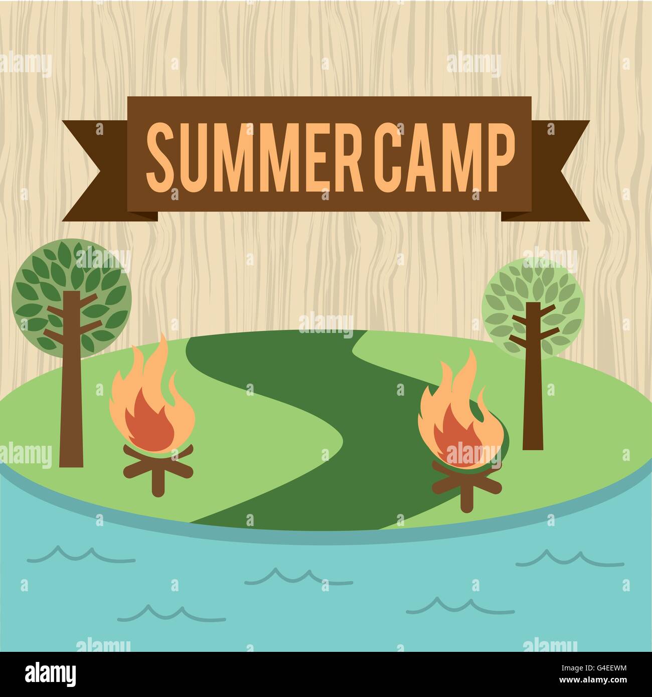 summer camp design Stock Vector Image & Art - Alamy