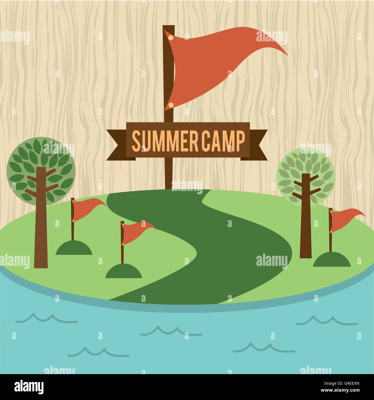 summer camp design Stock Vector Image & Art - Alamy