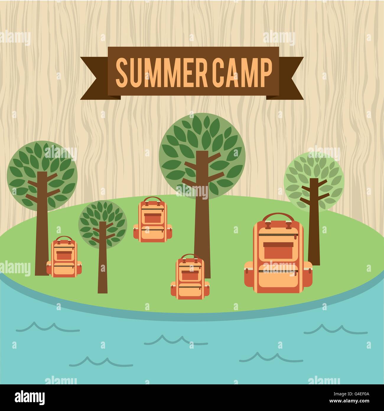 summer camp design Stock Vector Image & Art - Alamy