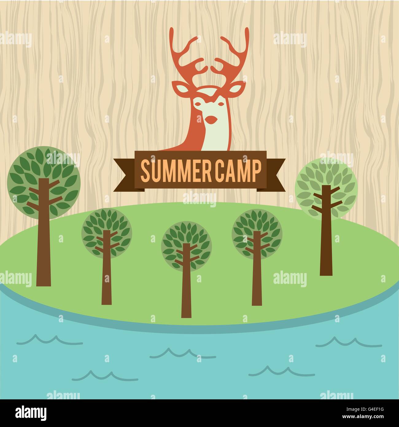 summer camp design Stock Vector Image & Art - Alamy