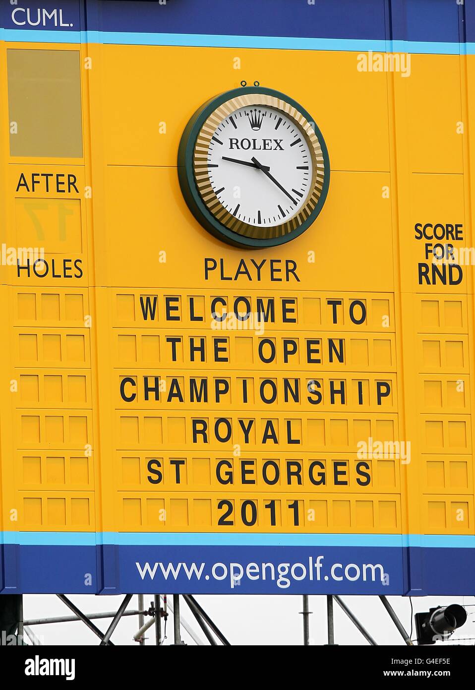 Giant scoreboard on day one of open hi-res stock photography and images ...