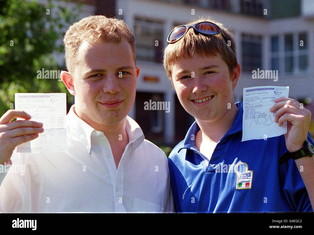 Two pupils of Caldy Grange Grammer School, West Kirby, Michael Huggman ...