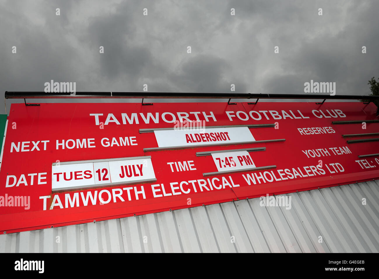 Tamworth signage at the lamb ground hi-res stock photography and images ...