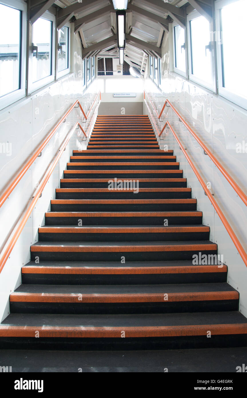 Stairs leading from the station to the platform Stock Photo - Alamy