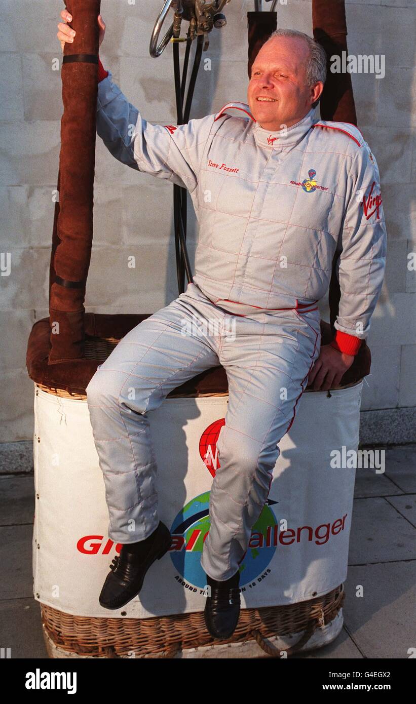 Adventurer Steve Fossett joins the Virgin Global Challenger team during ...