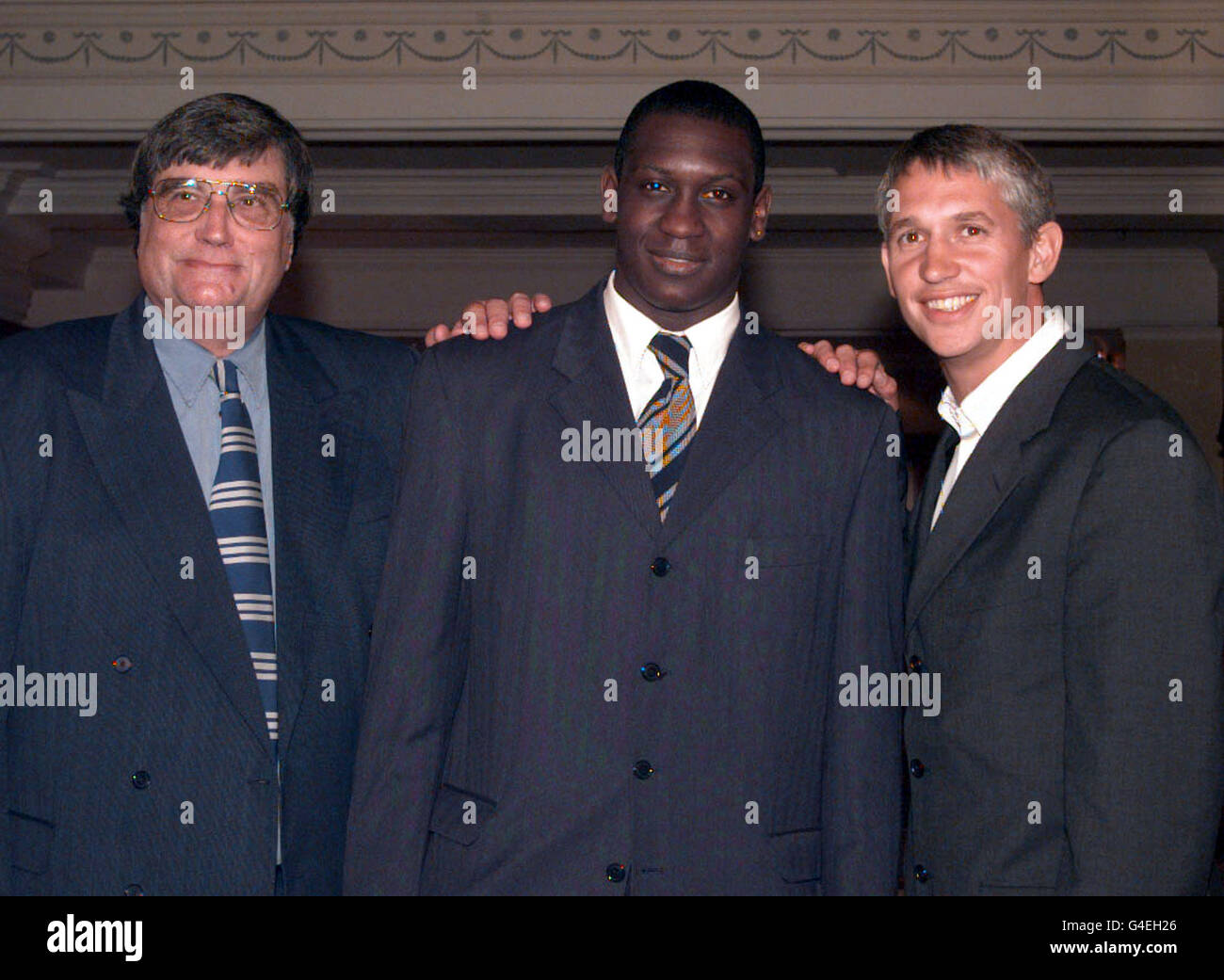 Leicester City Chairman John Elsom (left), with Emile Heskey and Gary ...