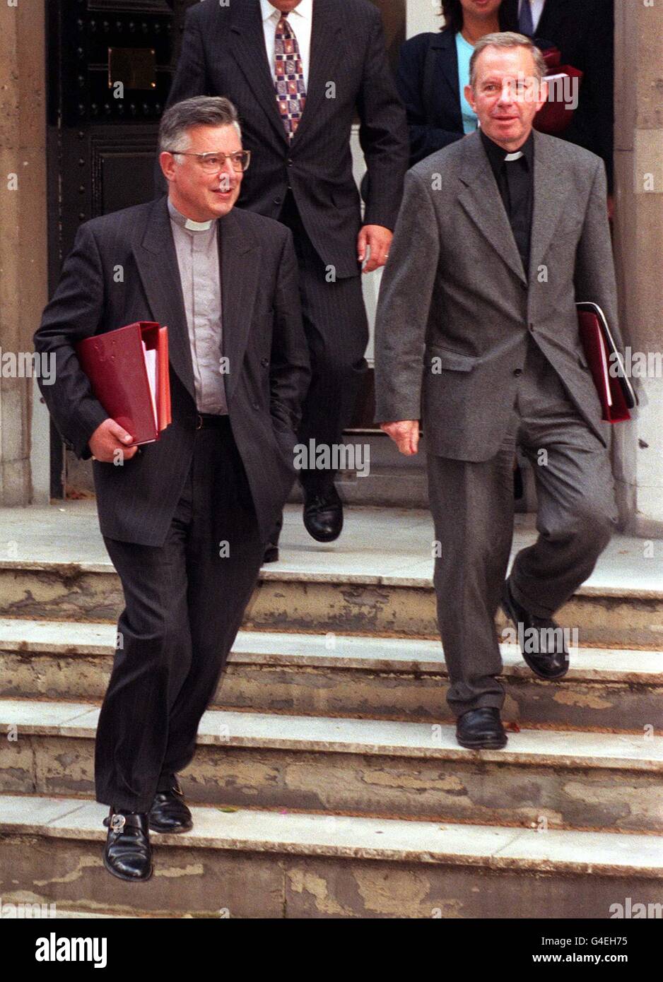 The Dean of Westminster, the Very Rev Wesley Carr (left), and Canon ...