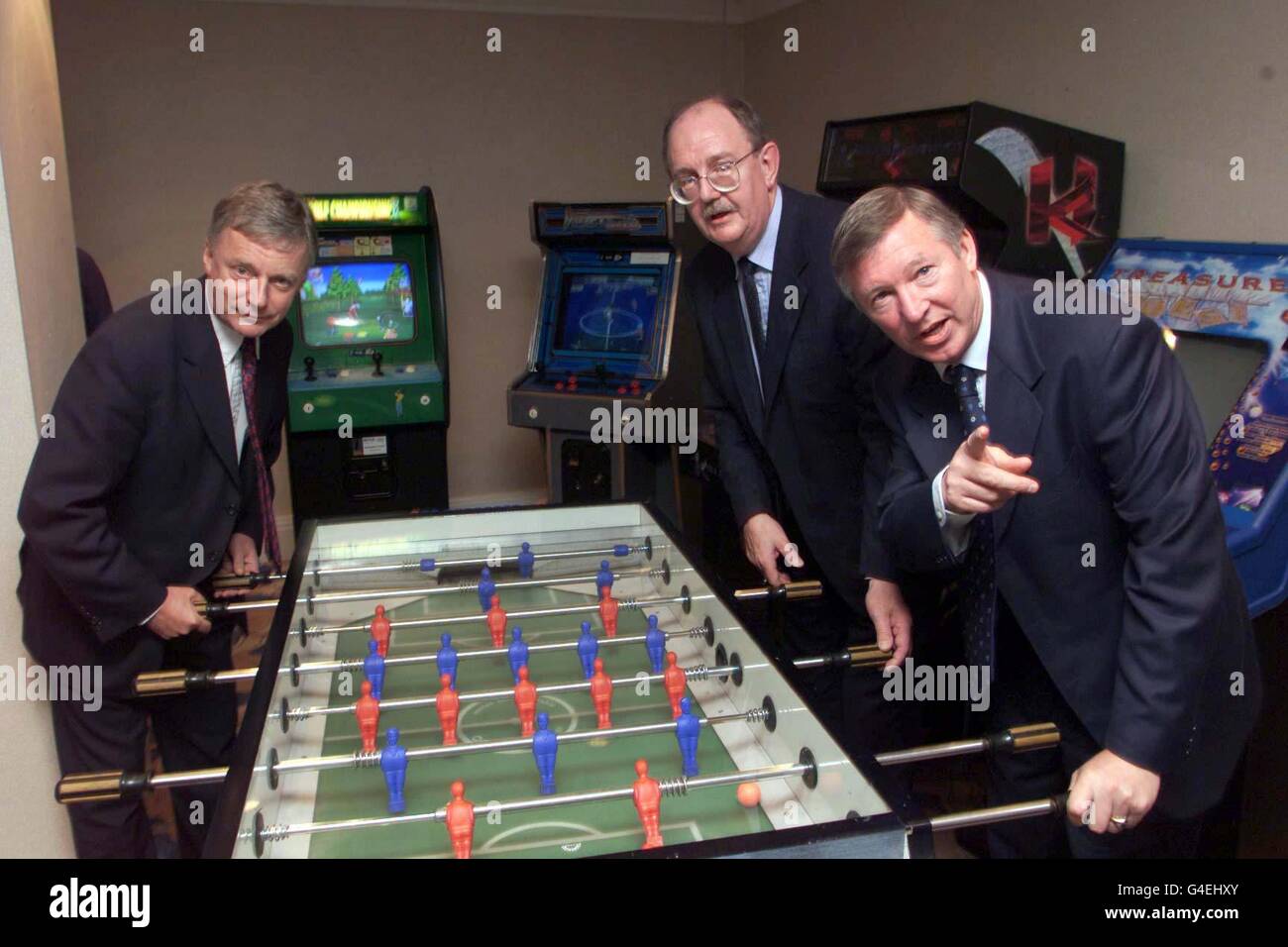 TUC Leader John Monks (left), TUC President John Edmunds (centre) and ...