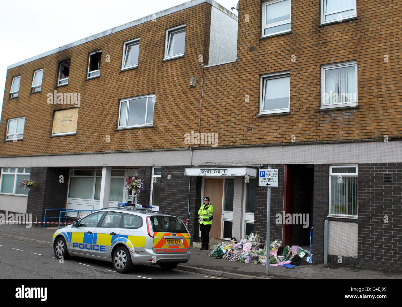 Fire in Helensburgh Stock Photo - Alamy
