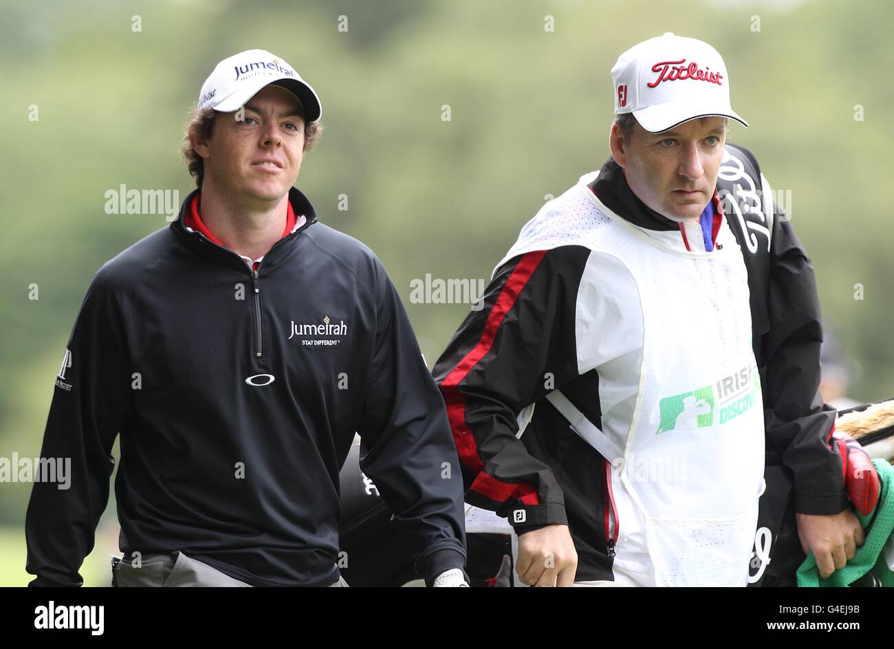 Northern Ireland's Rory McIlroy (left) with caddie J.P. Fitzgerald ...