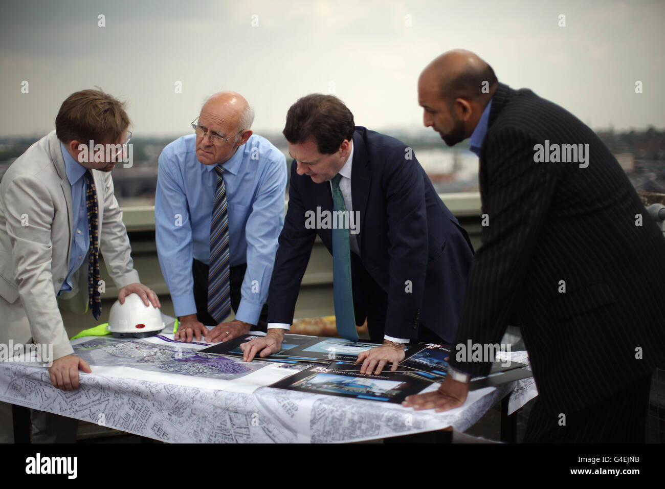 Birmingham councillor paul tilsey second left and waheed nazir hi-res ...