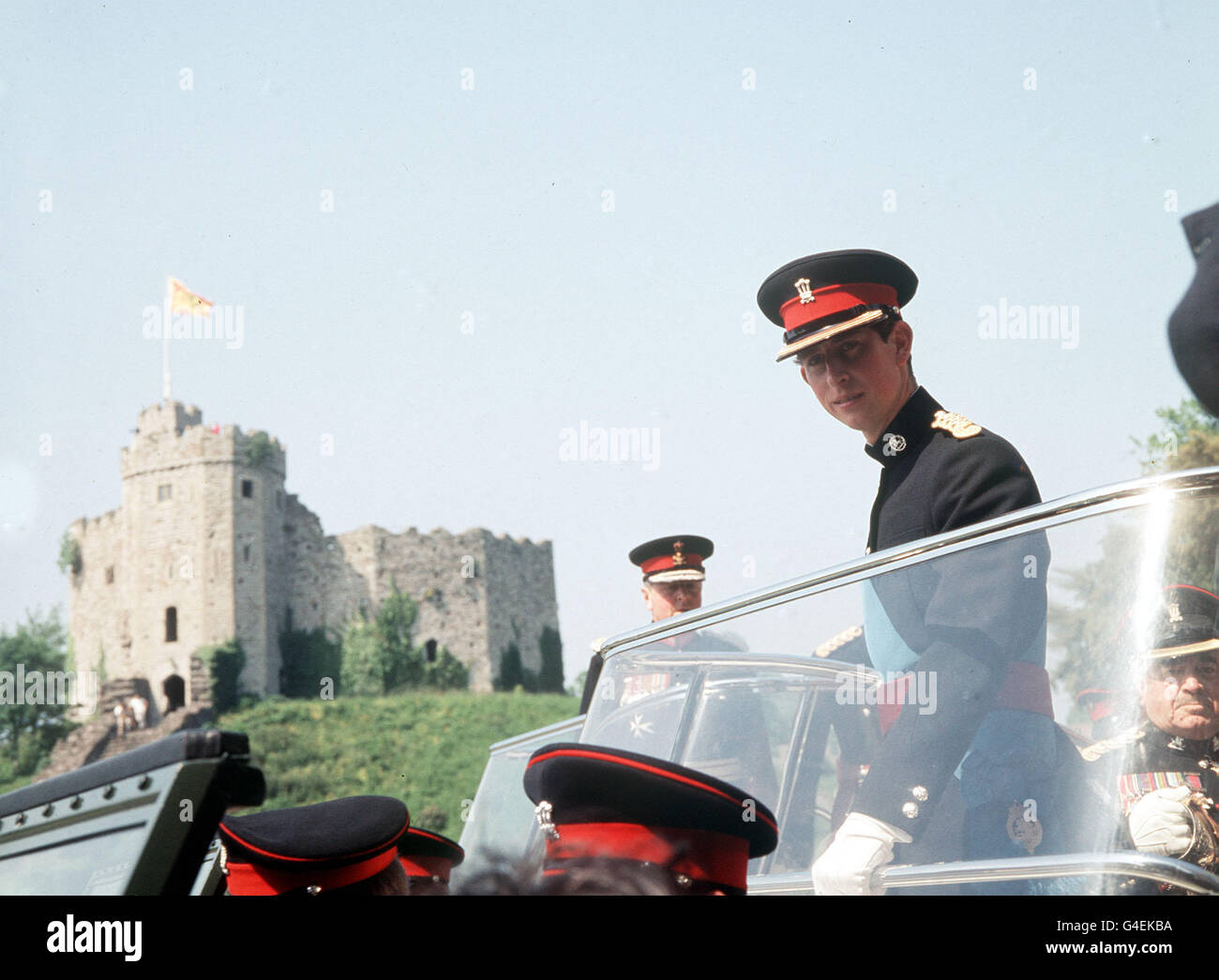 Arriving for inauguration of the regiment at cardiff castle hi-res ...