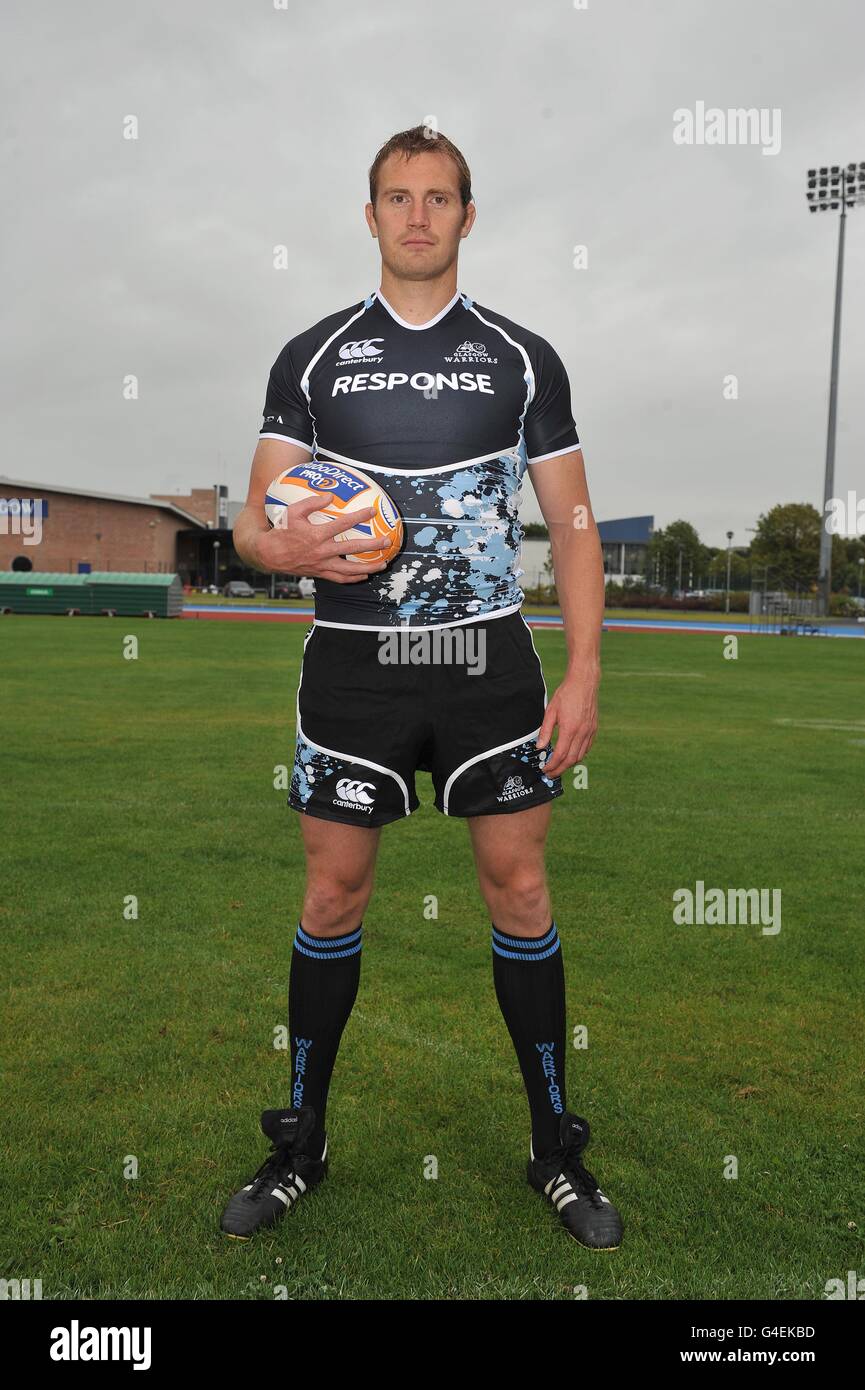 Alistair Kellock poses in the Warriors new home strip during a ...