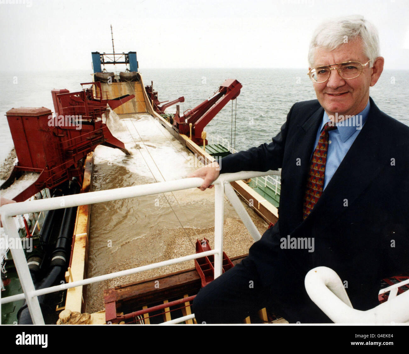 Tarmac Group Chief executive Sir Neville Simms on board the City of ...