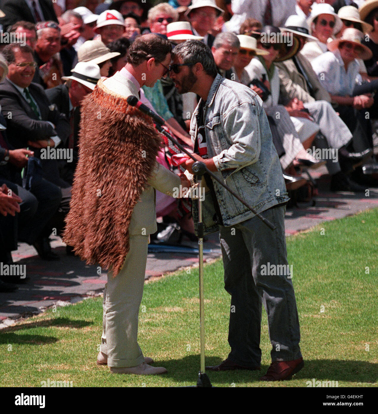 PA NEWS PHOTO 6/2/94 THE PRINCE OF WALES WEARS A TRADITIONAL FEATHER ...