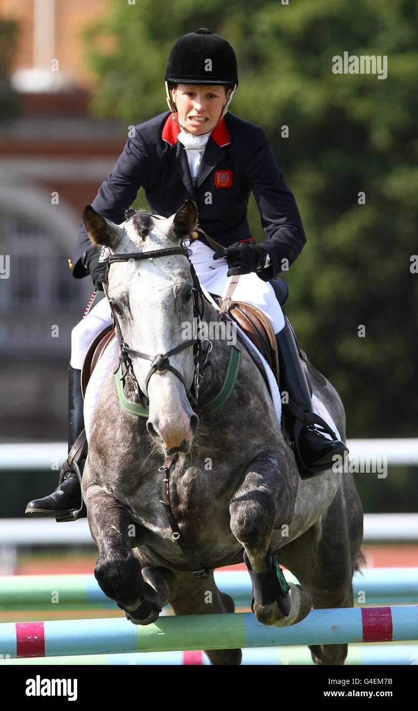 Great Britain's Heather Fell in action during the show jumping event ...