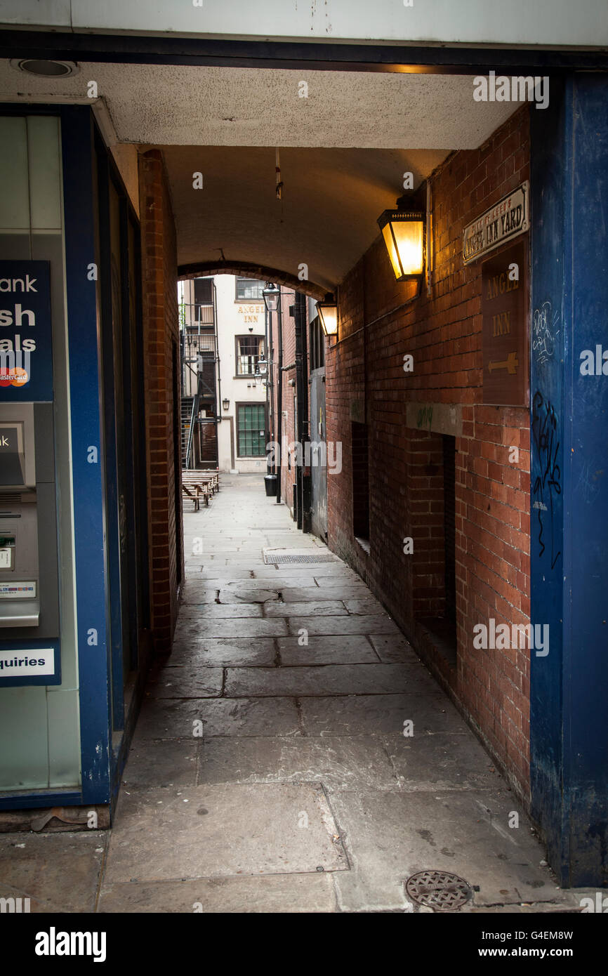 The Angel Inn Yard, Public House. Sits an Alleyway between Lands Lane ...