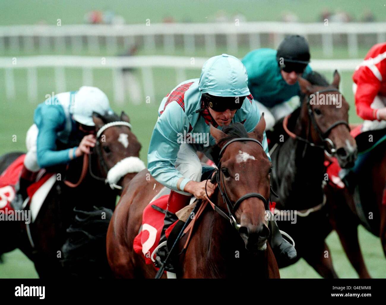 Wannabe Grand (centre) with Pat Eddery up, wins The Shadwell Stud ...