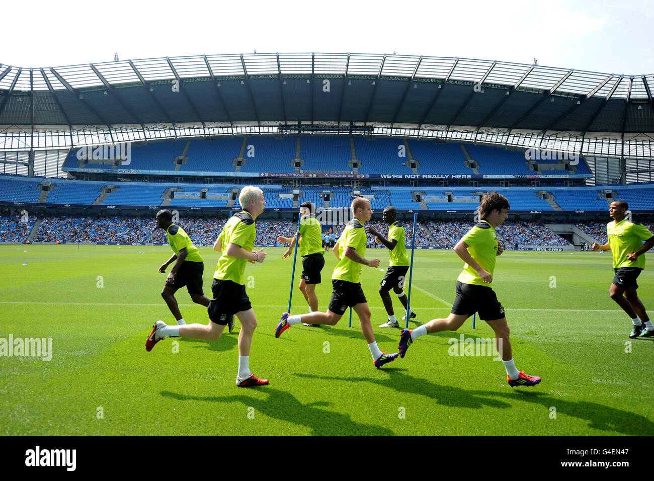 Manchester city open training session hi-res stock photography and ...