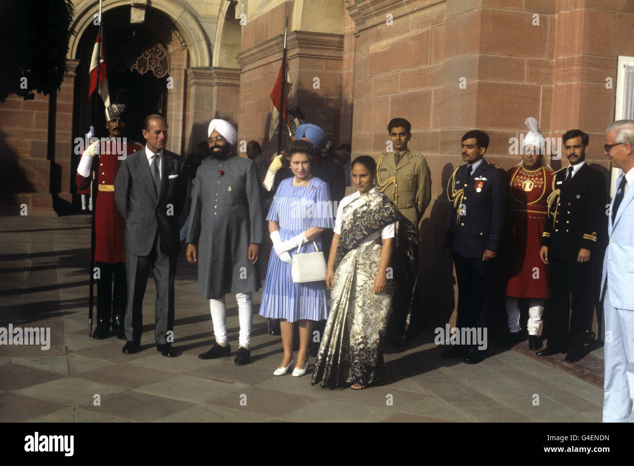 Royalty - Queen Tour of India - New Delhi Stock Photo - Alamy