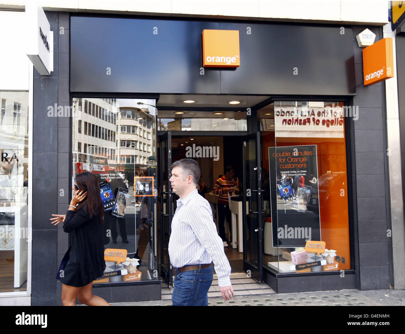 Orange shop in londons oxford street hi-res stock photography and ...
