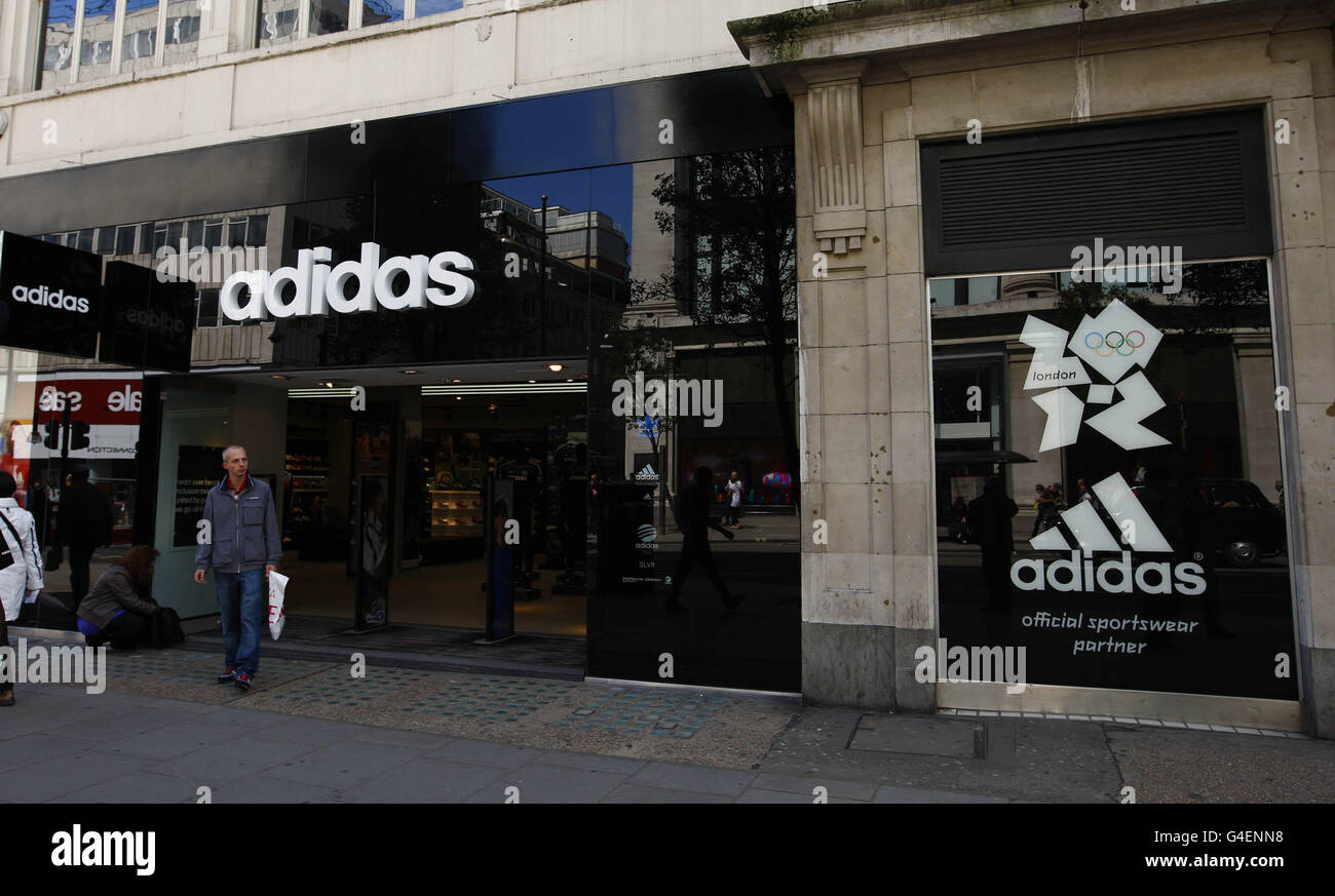Adidas shop in londons oxford street hi-res stock photography and ...