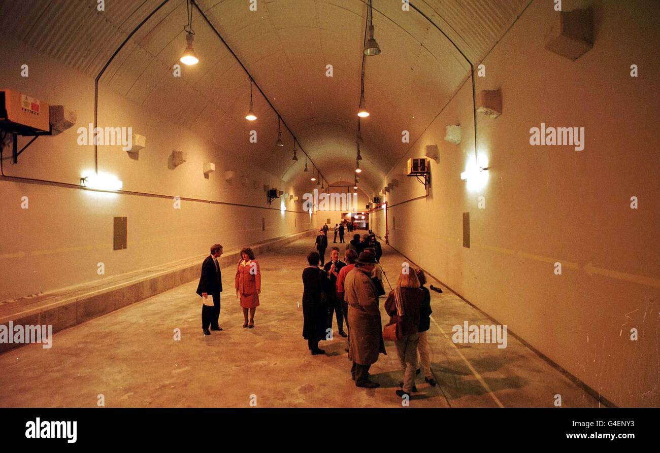 The media inside Cavern No. 12 at Trecwn today (Thursday ...