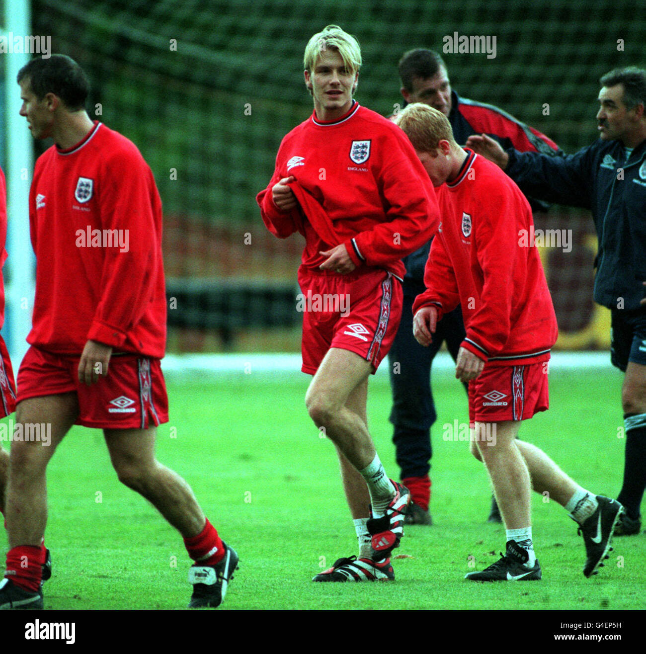 DAVID BECKHAM TRAINING Stock Photo - Alamy