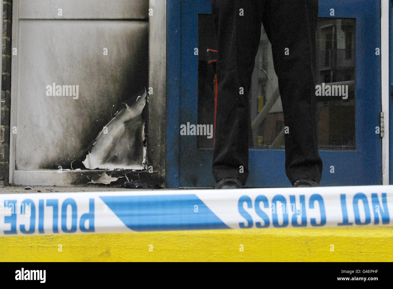 Canning Circus police station in Nottingham after it was firebombed ...