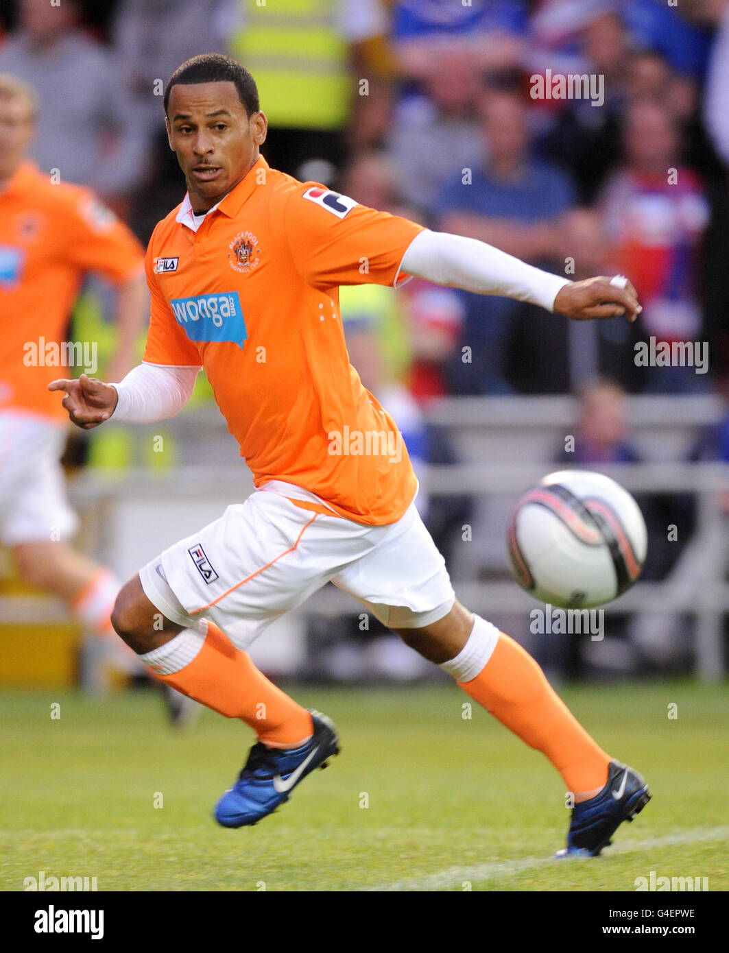 Soccer pre season friendly blackpool v rangers bloomfield road hi-res ...