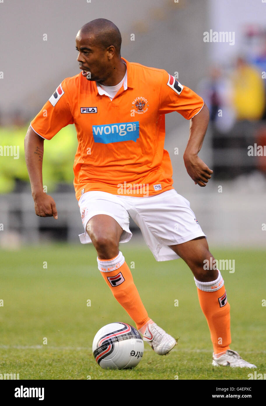 Soccer pre season friendly blackpool v rangers bloomfield road hi-res ...