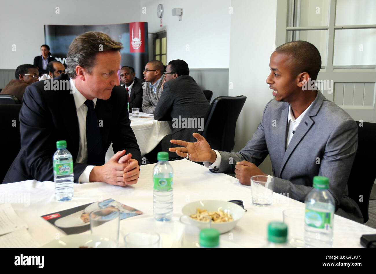 Prime Minister David Cameron meets members of the Somalian community ...