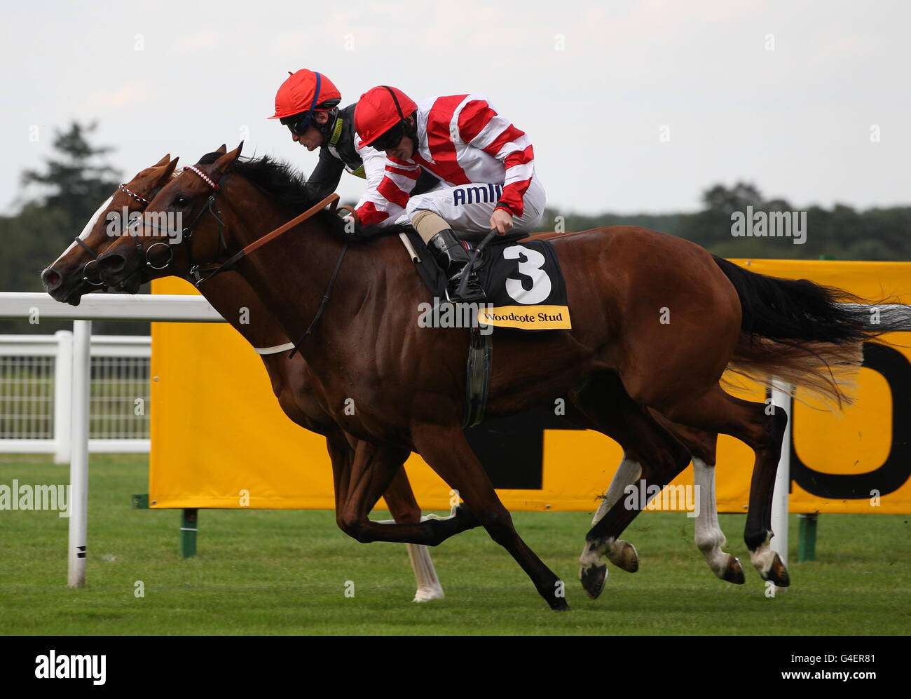 Jockey Ryan Moore (front) rides Sooraah to victory beating Primevere ...