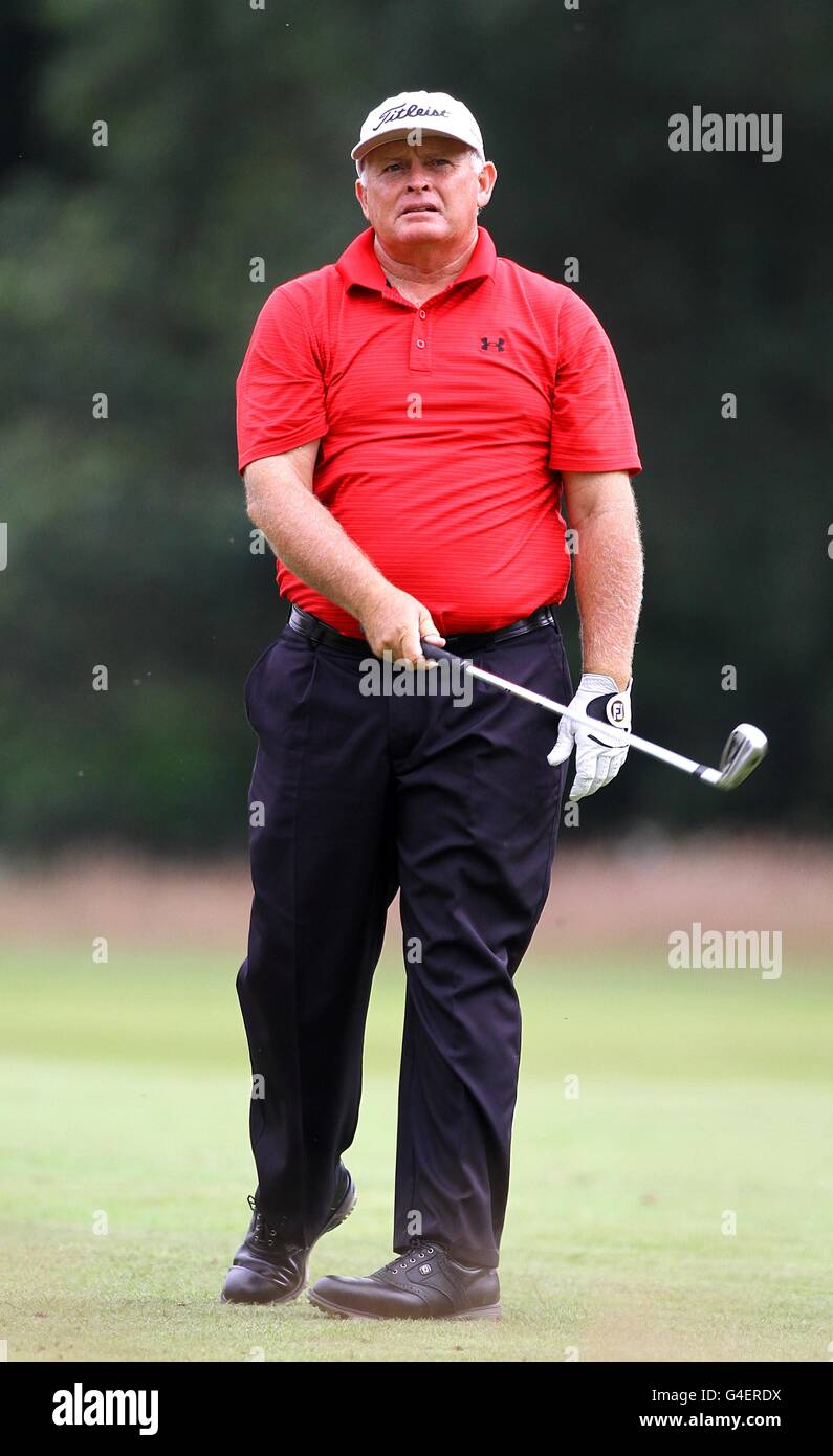 Australia's Peter Senior in action during Round One ofthe Senior Open ...