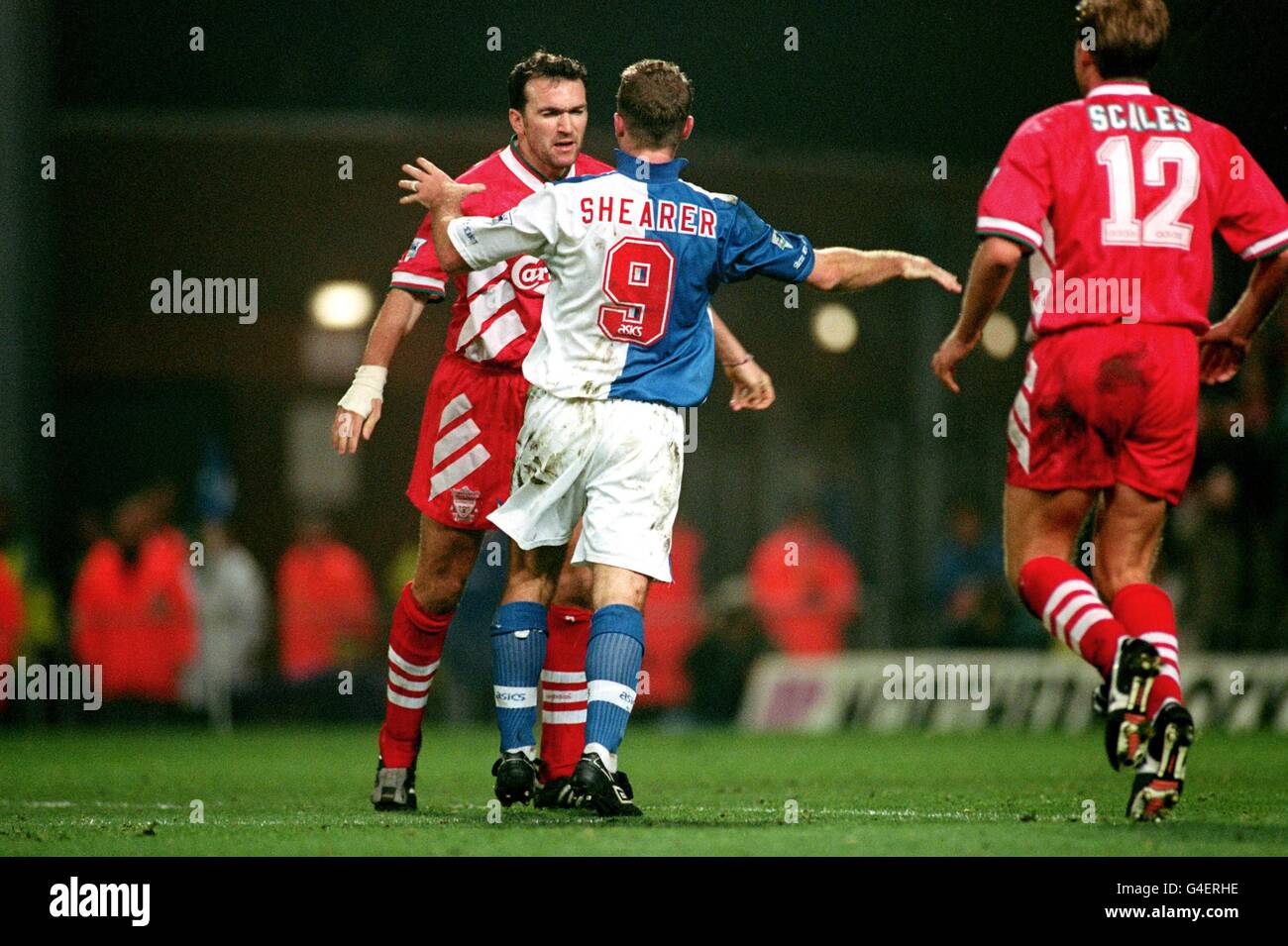 COCA COLA CUP SOCCER. L-R: NEIL RUDDOCK, LIVERPOOL. ALAN SHEARER ...