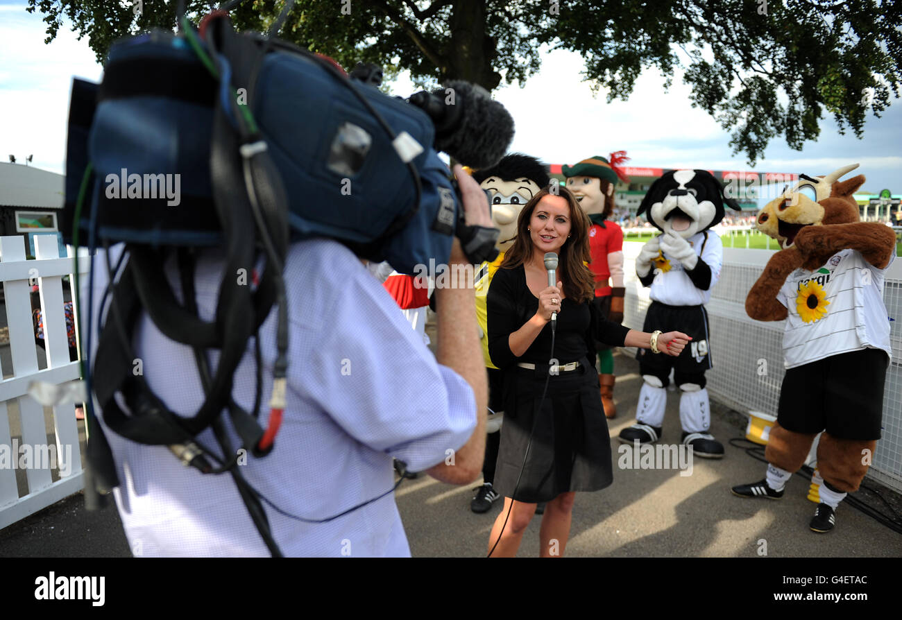 Hereford United mascot Edgar the Bull (right) and Port Vale mascot ...