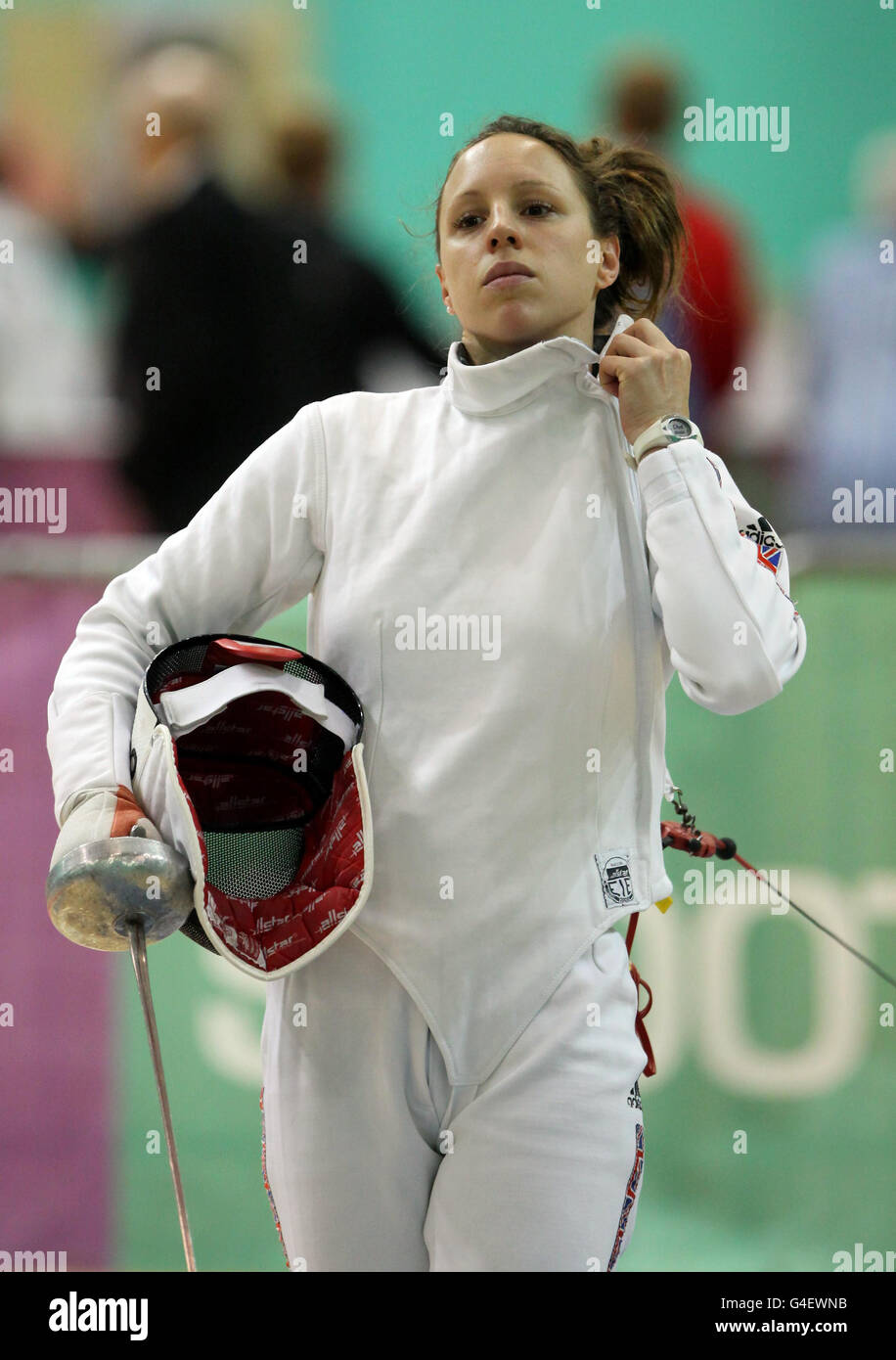 Great Britain's Heather Fell during the fencing event of the Modern ...