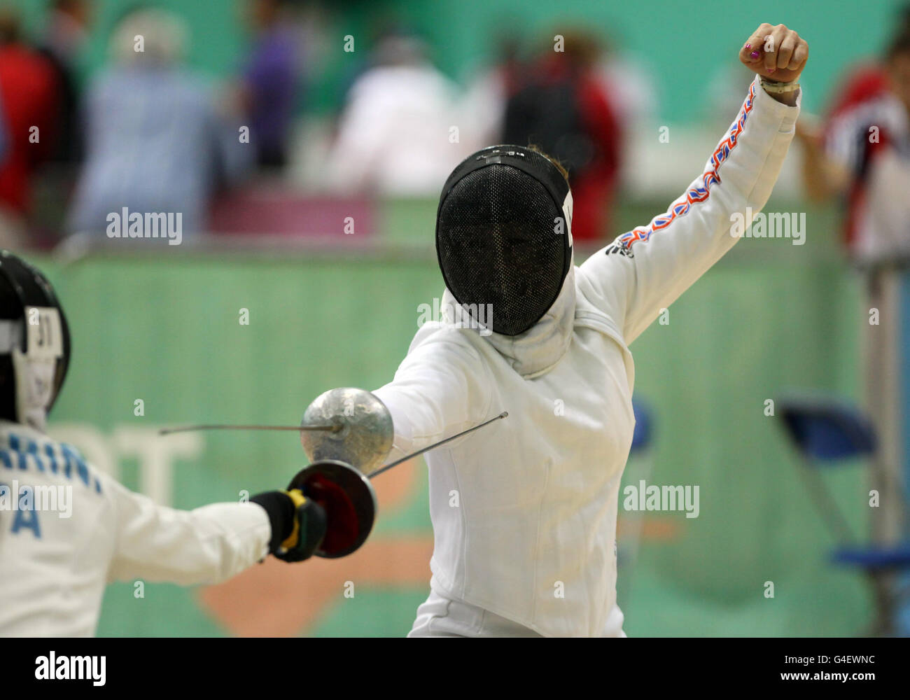 Great Britain's Heather Fell in action in the fencing during the Modern ...