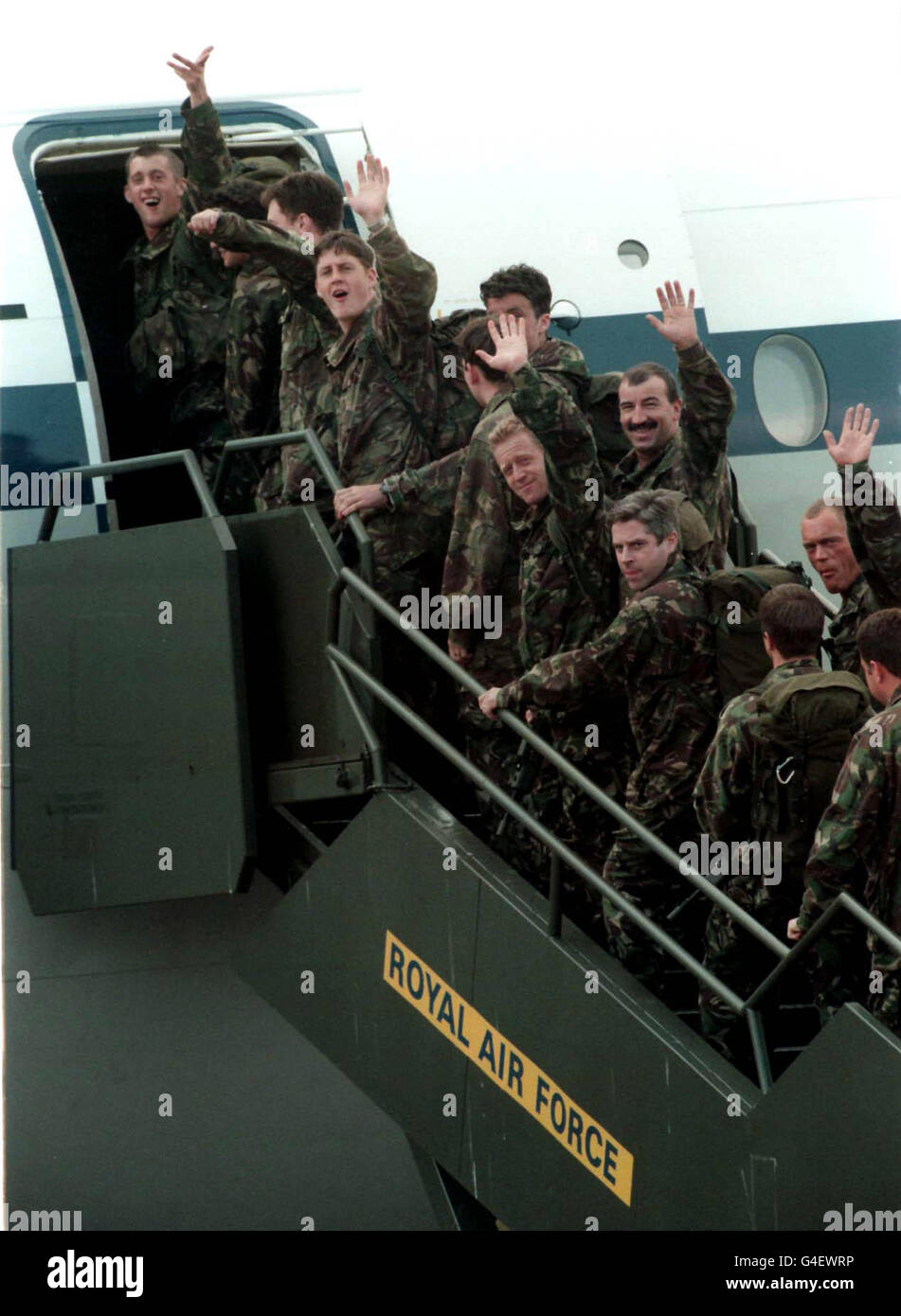 Returning to their base at somme barracks near catterick hi-res stock ...