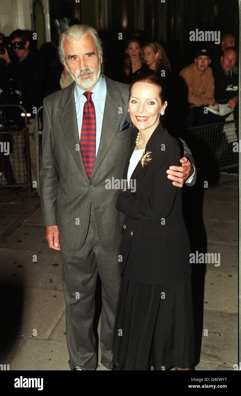 ACTOR CHRISTOPHER LEE AND HIS WIFE BIRGITTE ARRIVE FOR THE UK GALA ...