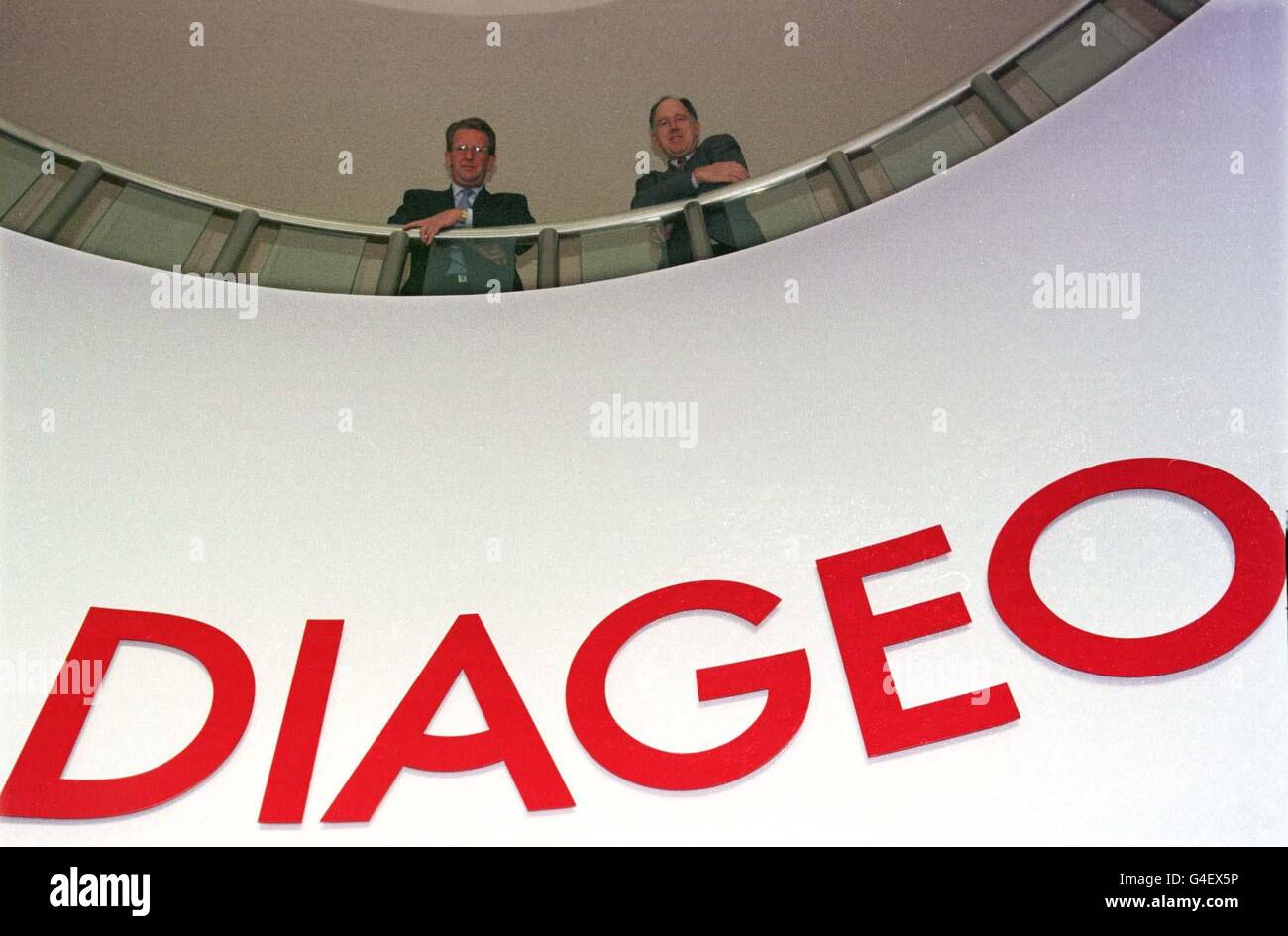 Chairman of drinks to burgers group Diageo, Tony Greener (right) and ...