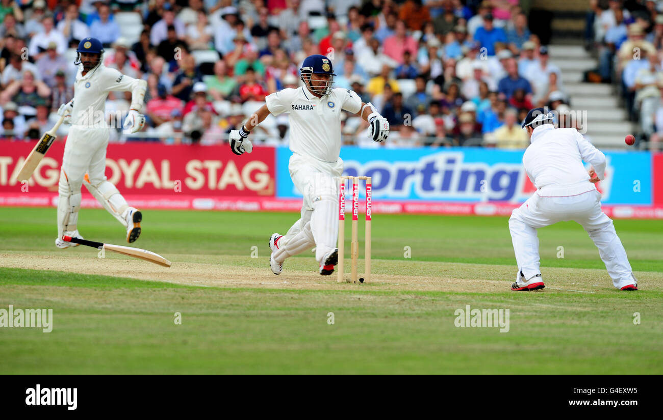 Indias sachin tendulkar the test match at trent bridge hi-res stock ...