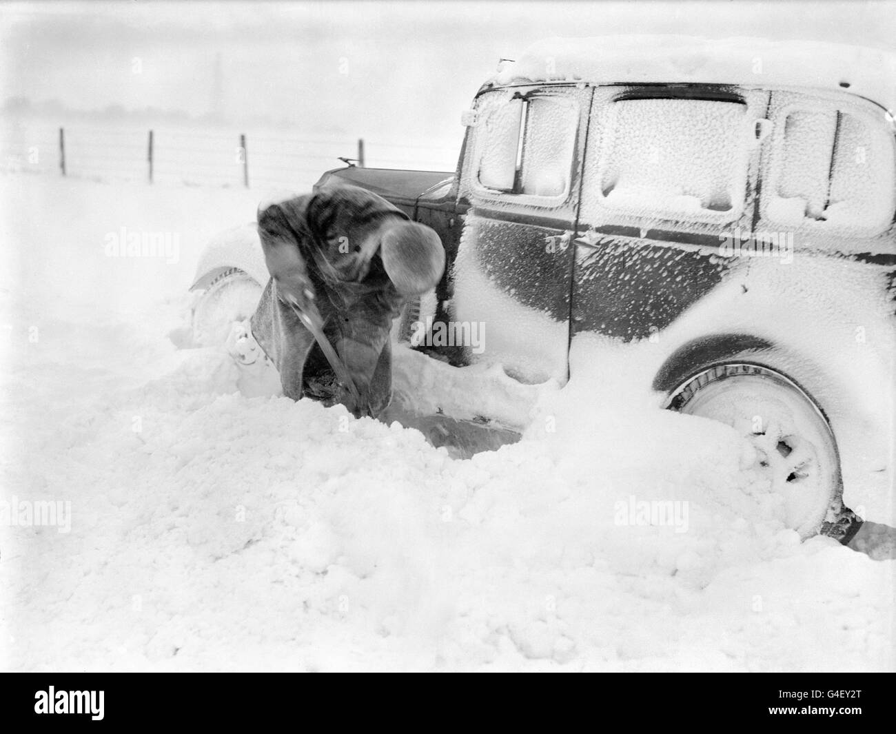 Weather - Snow Scenes - Maidstone, Kent Stock Photo - Alamy